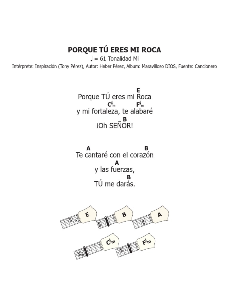 PORQUE TÚ ERES MI ROCA -Inspiración | PDF | Entretenimiento (general)