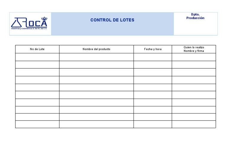 Control de Lotes de Producción | PDF | Tecnología
