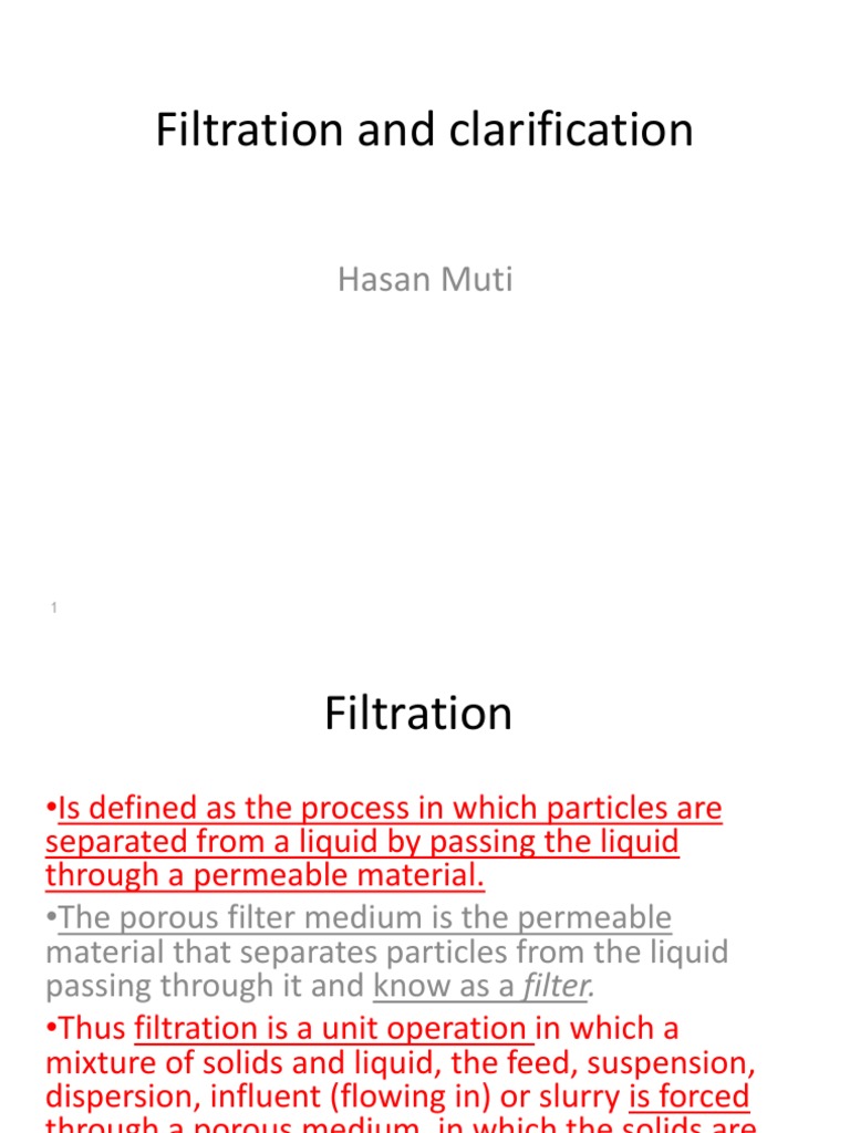 5.filtration (Summer Semester) | PDF | Membrane | Filtration