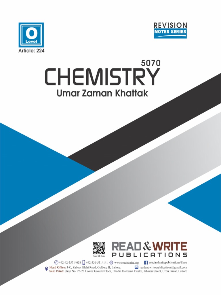 O Level Chemistry Notes 5070 PDF | PDF | Filtration | Distillation