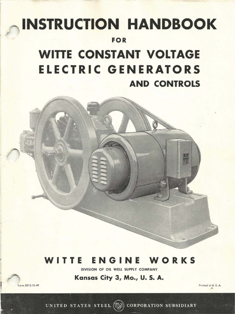 Witte Constant Voltage Generators | PDF