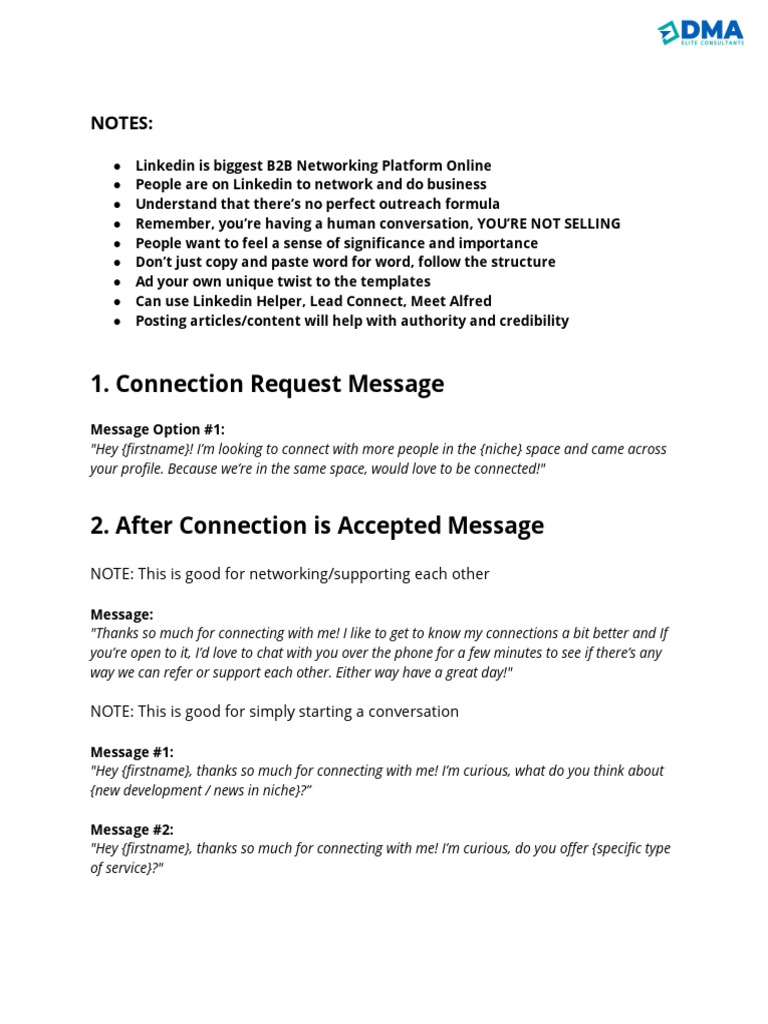 Linkedin Scripts Templates | PDF