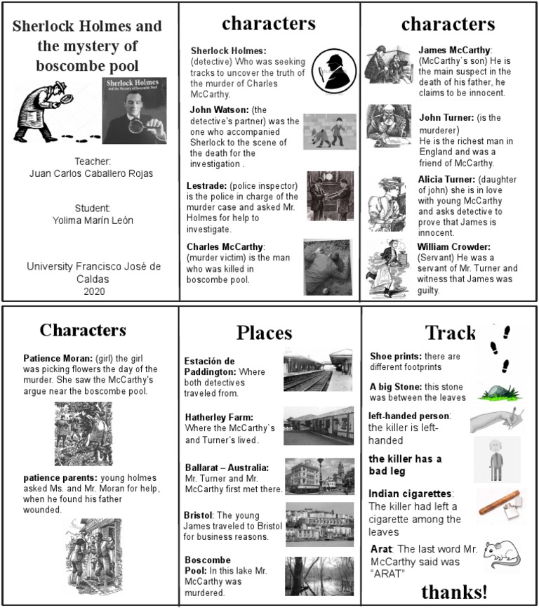 Sherlock Holmes and The Mystery of Boscombe Pool: James Mccarthy | PDF ...