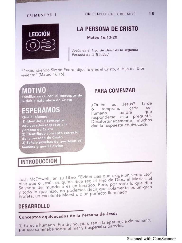 La Persona de Cristo | PDF