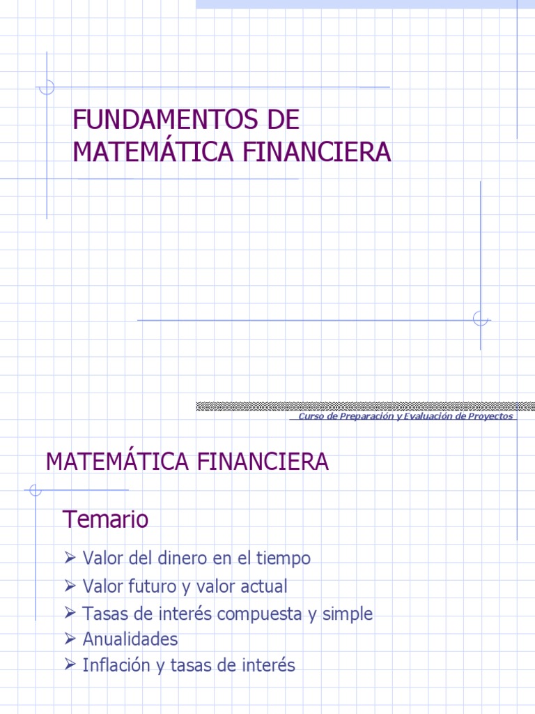 Matem C3 A1tica 20financiera | PDF | Inflación | Finanzas Matemáticas