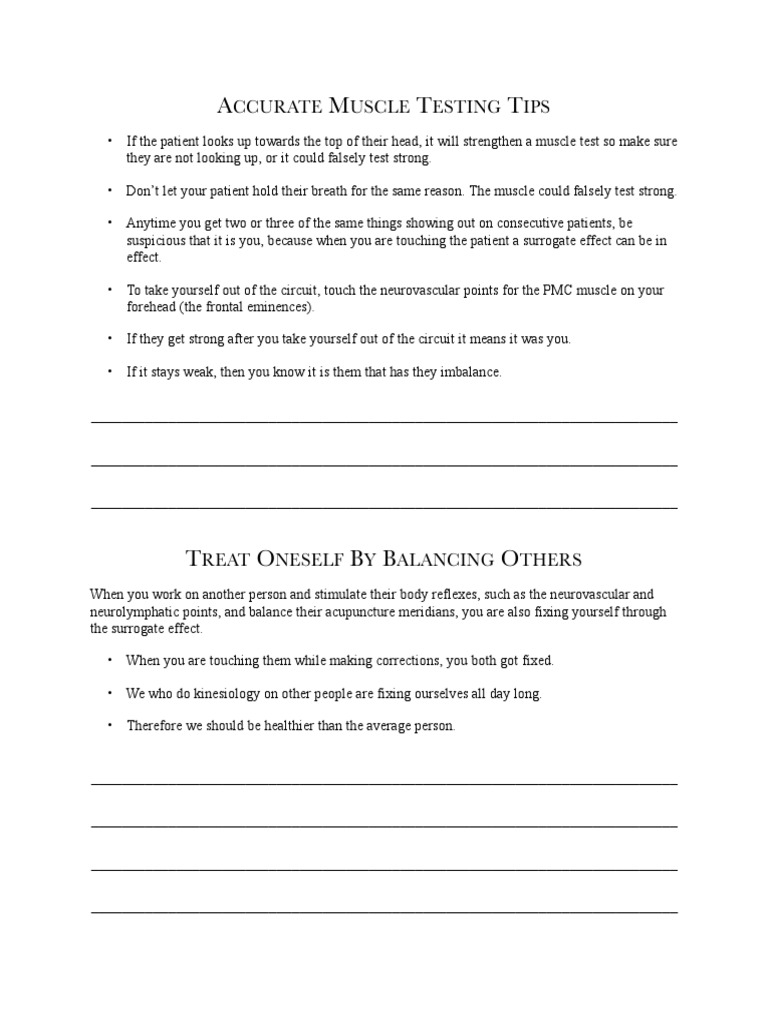 Muscle Testing for Practitioners | PDF | Self-Improvement