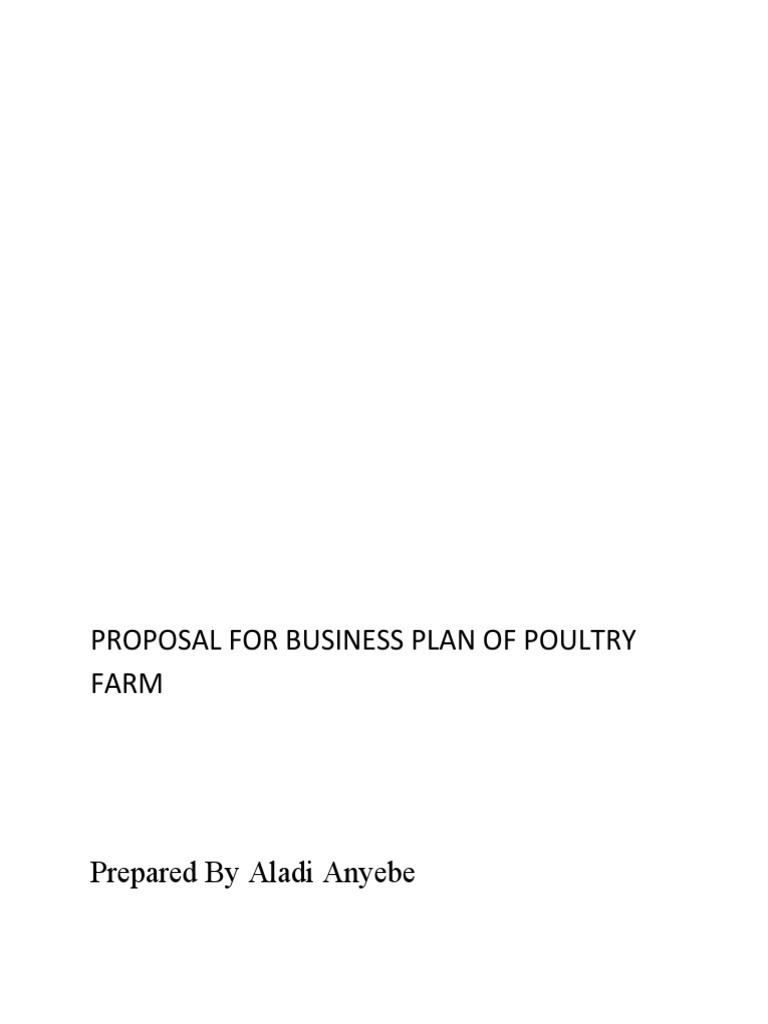 Proposal For Business Plan of Poultry Farm | PDF | Egg As Food | Customer