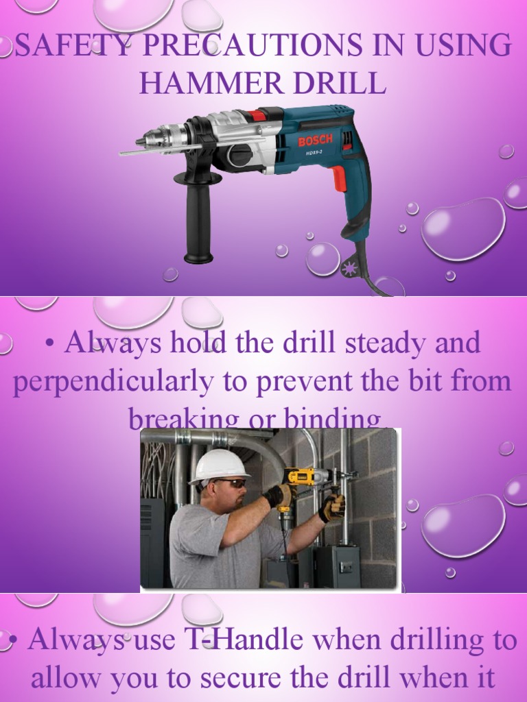 Hammer Drill Safety Precautions | PDF