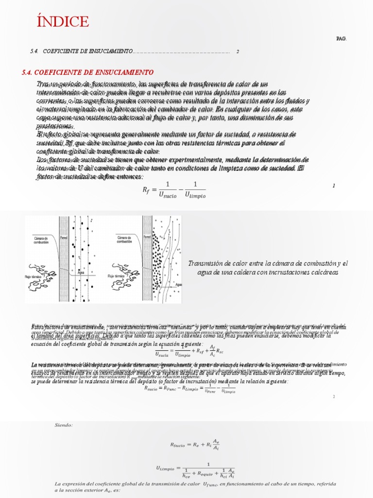 Coeficiente de Ensuciamiento | PDF | Intercambiador de calor | Ingeniería de Edificación