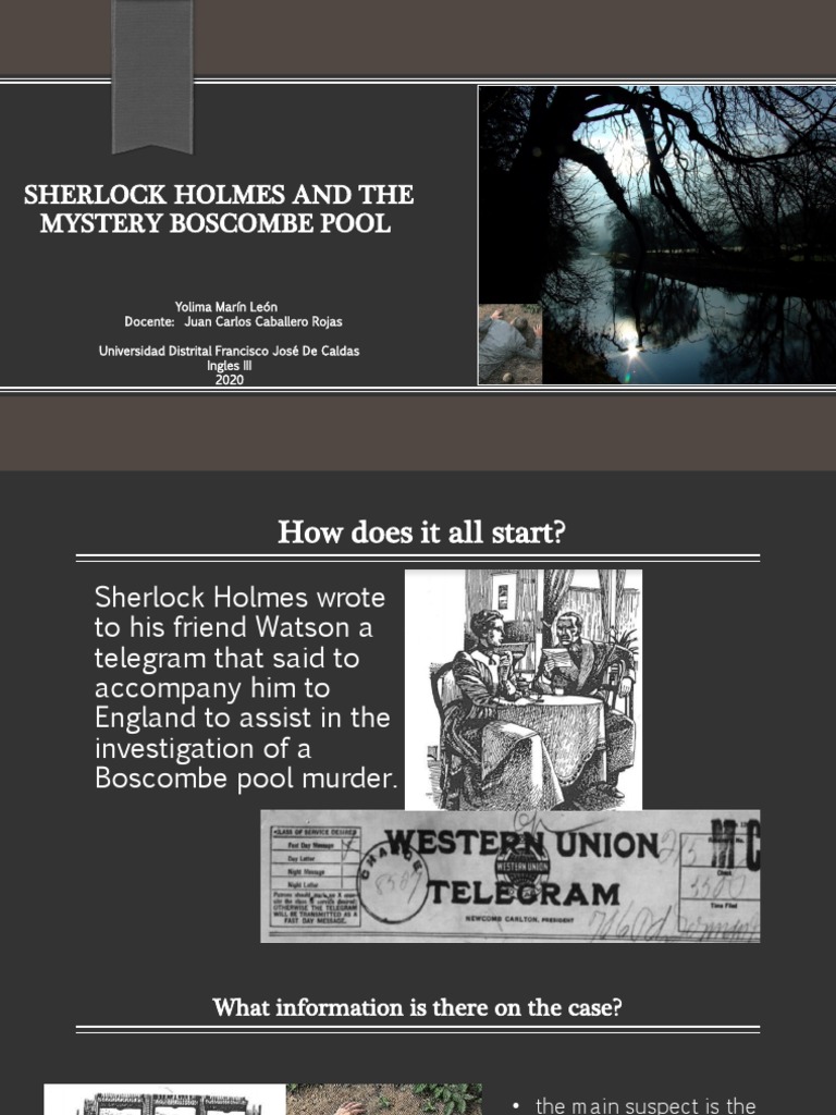 Sherlock Holmes and The Mystery Boscombe Pool | PDF | Sherlock Holmes ...