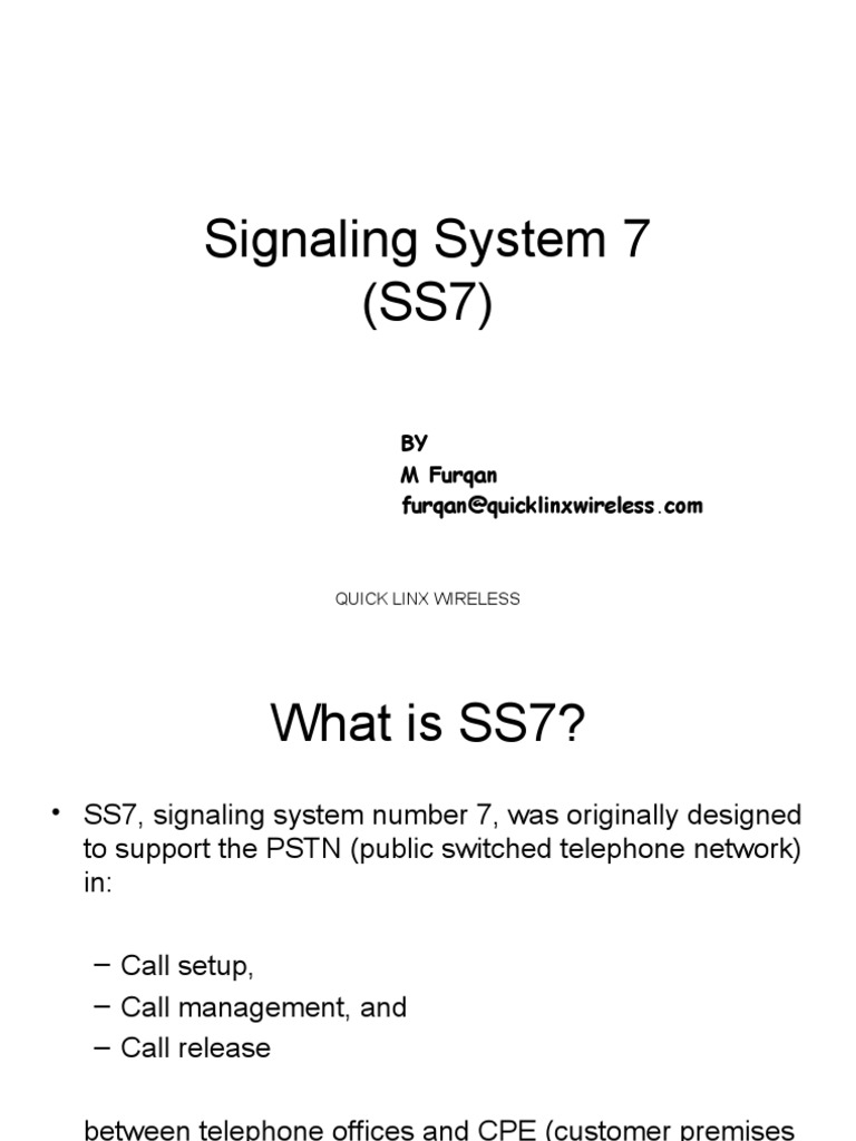 Signaling System 7 (SS7) | PDF | Computer Network | Digital Rights