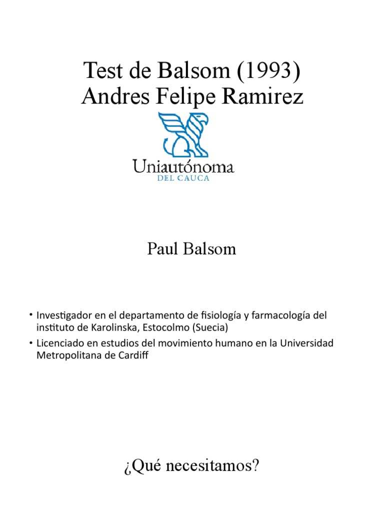 Test de Balsom: Evaluación de Agilidad | PDF | Deportes | Prueba / examen