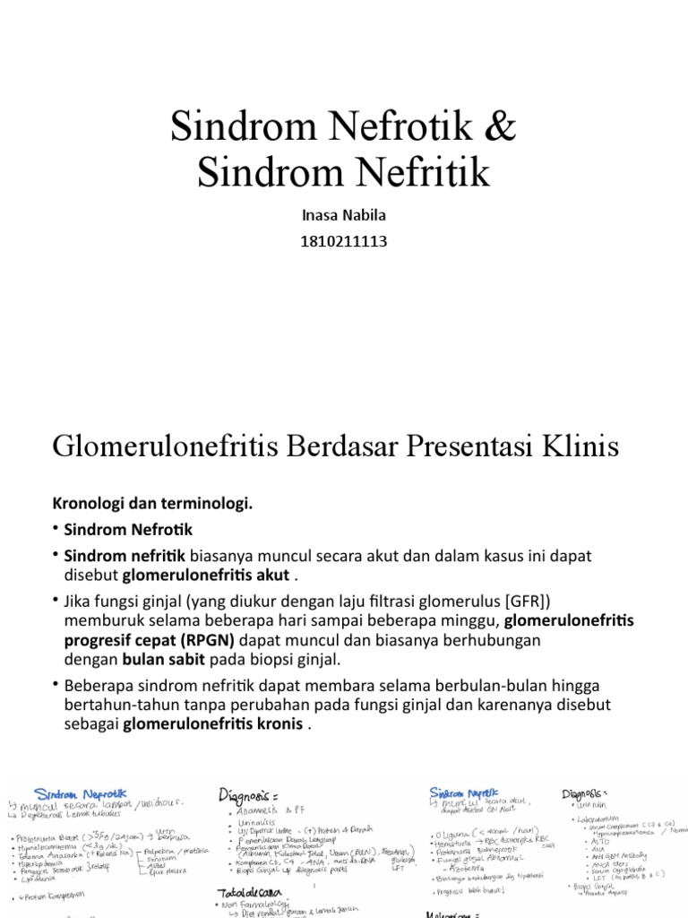 Sindrom Nefrotik & Sindrom Nefritik | PDF
