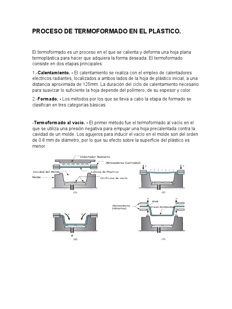 Proceso de Termoformado en El Plastico | PDF