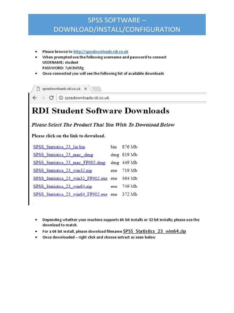 SPSS 23 Download and Installation Guide | PDF
