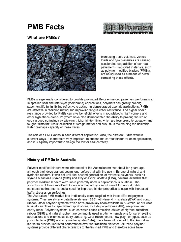 PMB Facts: What Are PMBS? | PDF | Polymers | Copolymer