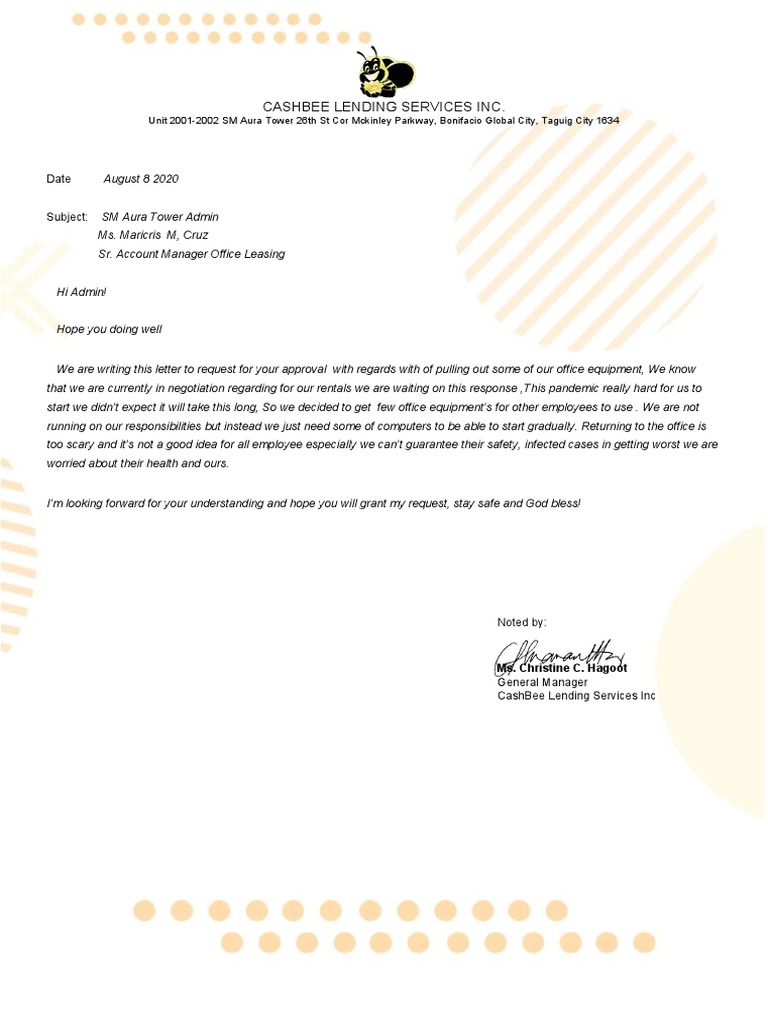 Pull Out Letter (SM) | PDF