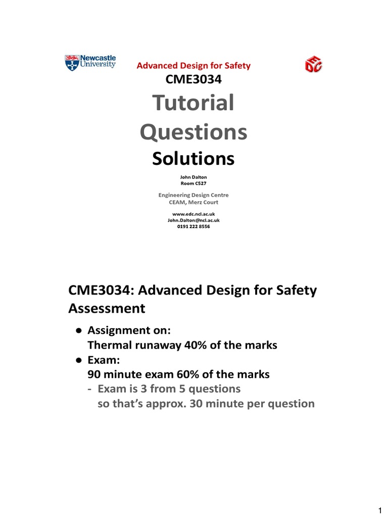 Tutorial Questions | PDF | Reliability Engineering | Pump