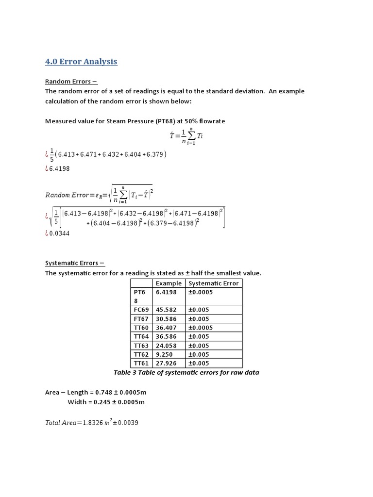 Error Analysis Biolab | PDF | Observational Error | Errors And Residuals