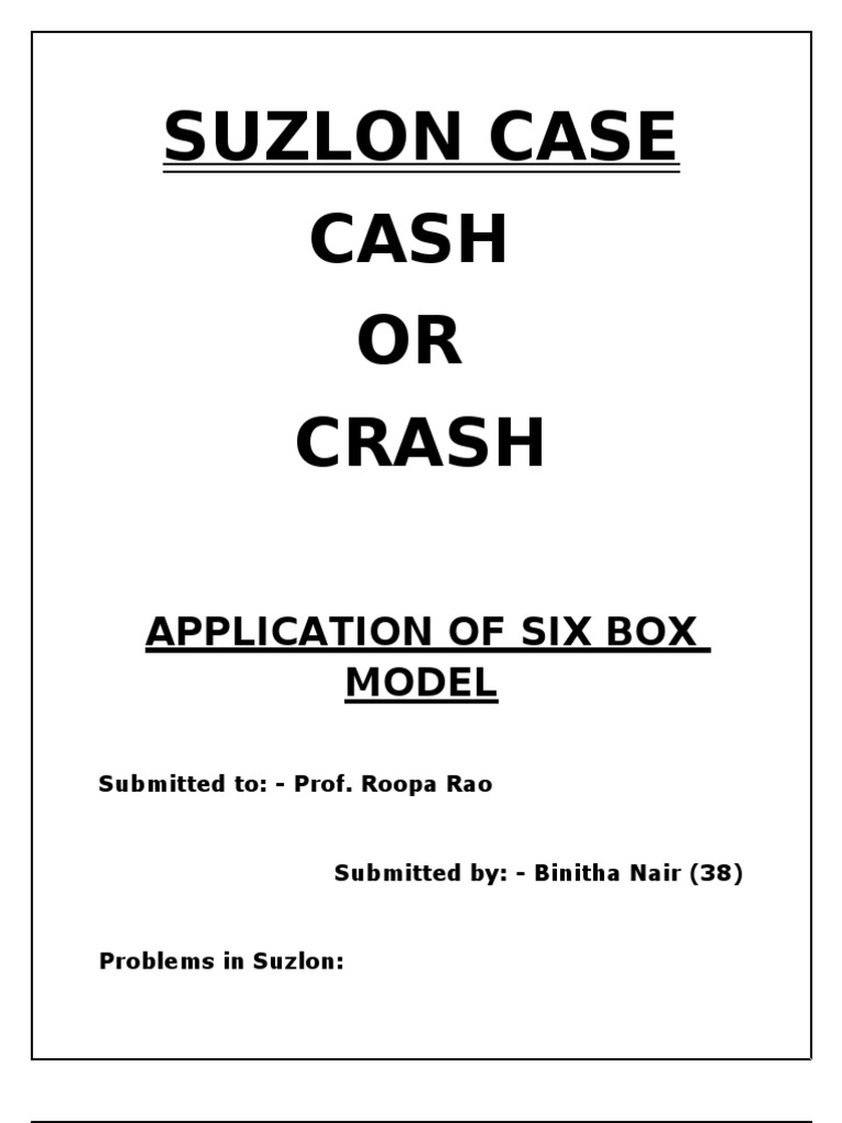 Suzlon Energy: Debt Crisis Analysis | PDF | Loans | Money