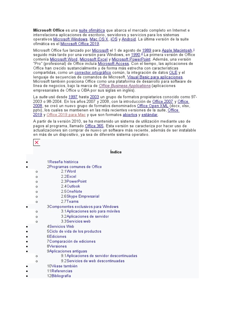 Microsof Office | PDF | Microsoft Office | Software de microordenador