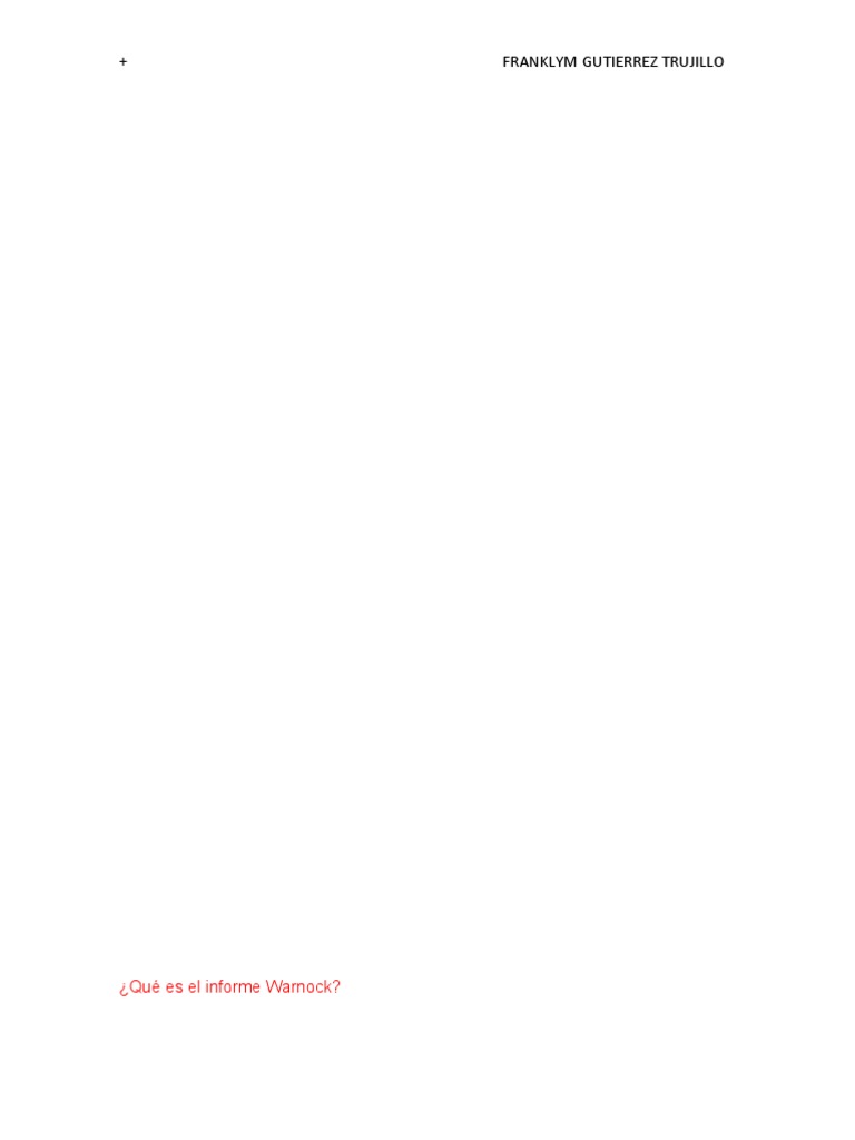 Qué Es El Informe Warnock | PDF | Educación especial | Reino Unido