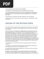 Mutapa State Notes | PDF