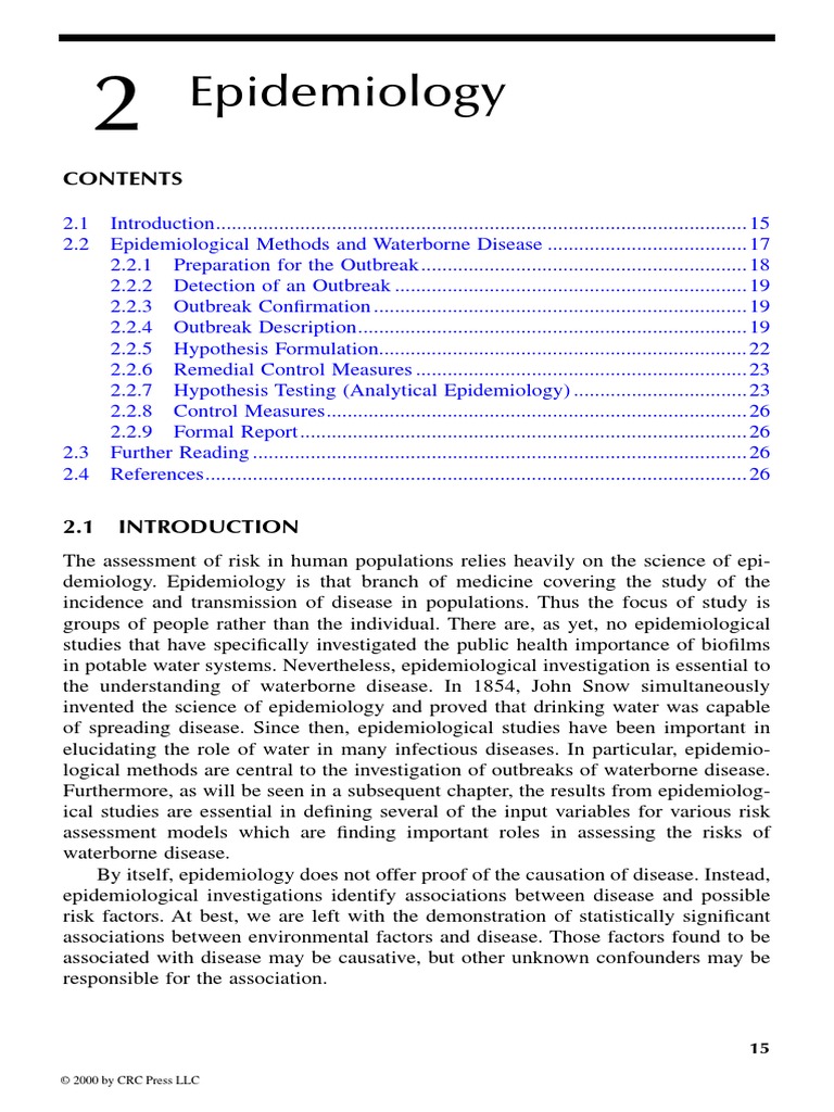 Epidemiology: 0590/frame/ch02 Page 15 Tuesday, April 11, 2000 10:09 AM ...