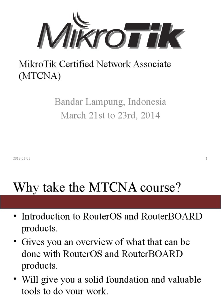 MTCNA Certification Course in Bandar Lampung | PDF | Ip Address ...