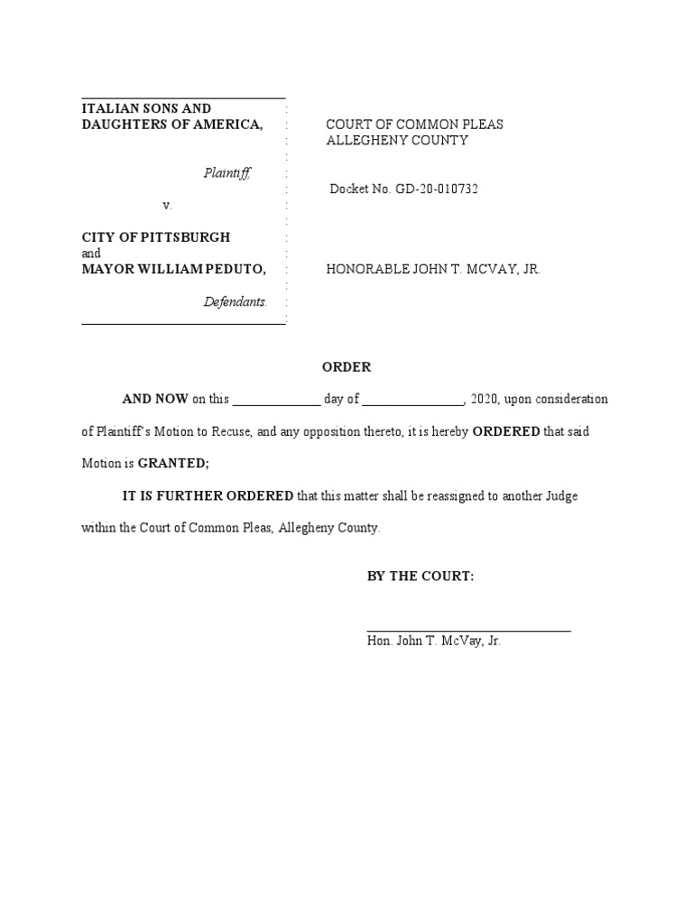 Columbus Statue Motion For Recusal | PDF | Christopher Columbus ...