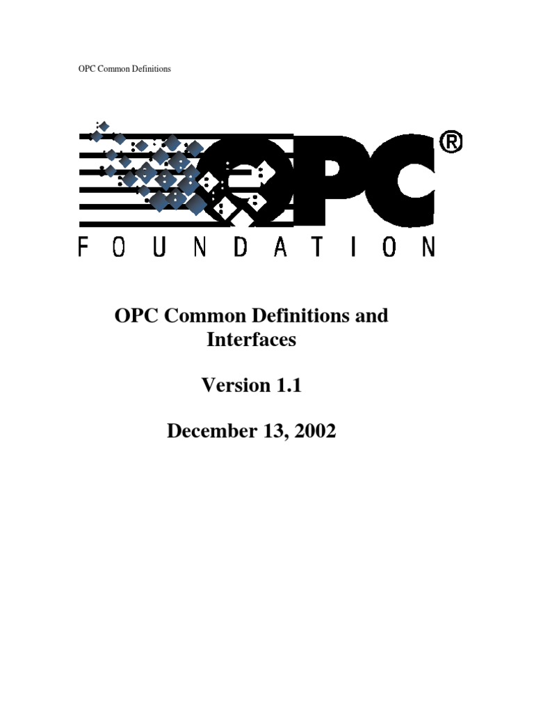 OPC Common 1.10 Specification | PDF | Pointer (Computer Programming ...