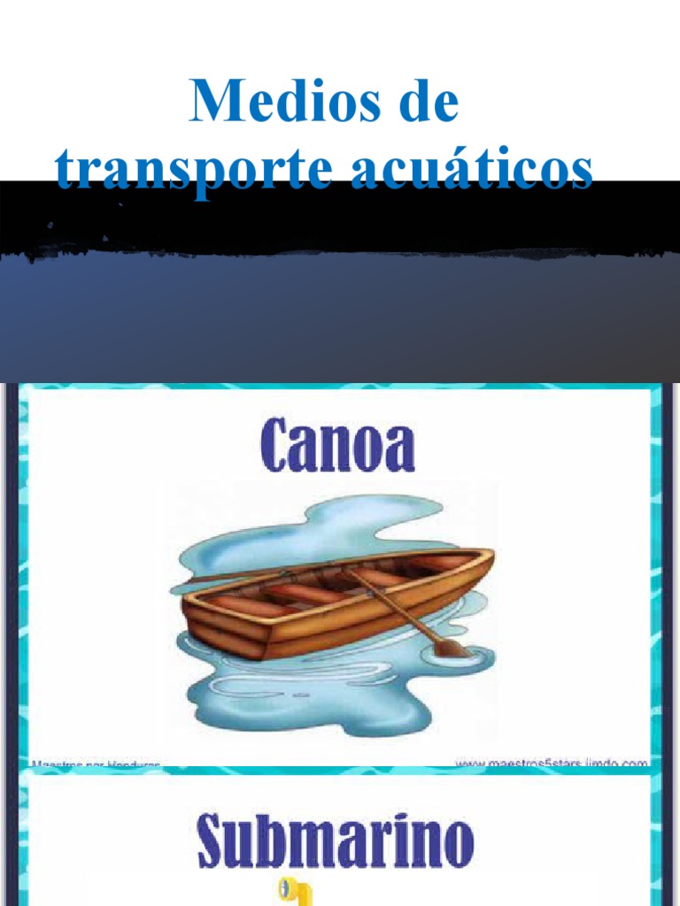 Tipos de transporte acuático | PDF