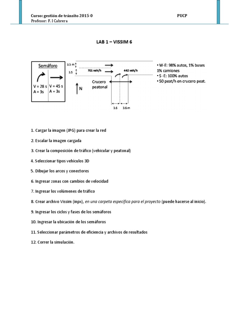 Lab 1 Vissim 6 | PDF
