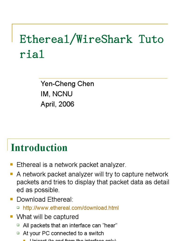 Wireshark Tutorial | PDF | Transmission Control Protocol | Network Packet