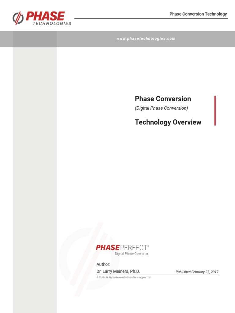 Phase Conversion Technology Overview | PDF | Electric Motor | Capacitor