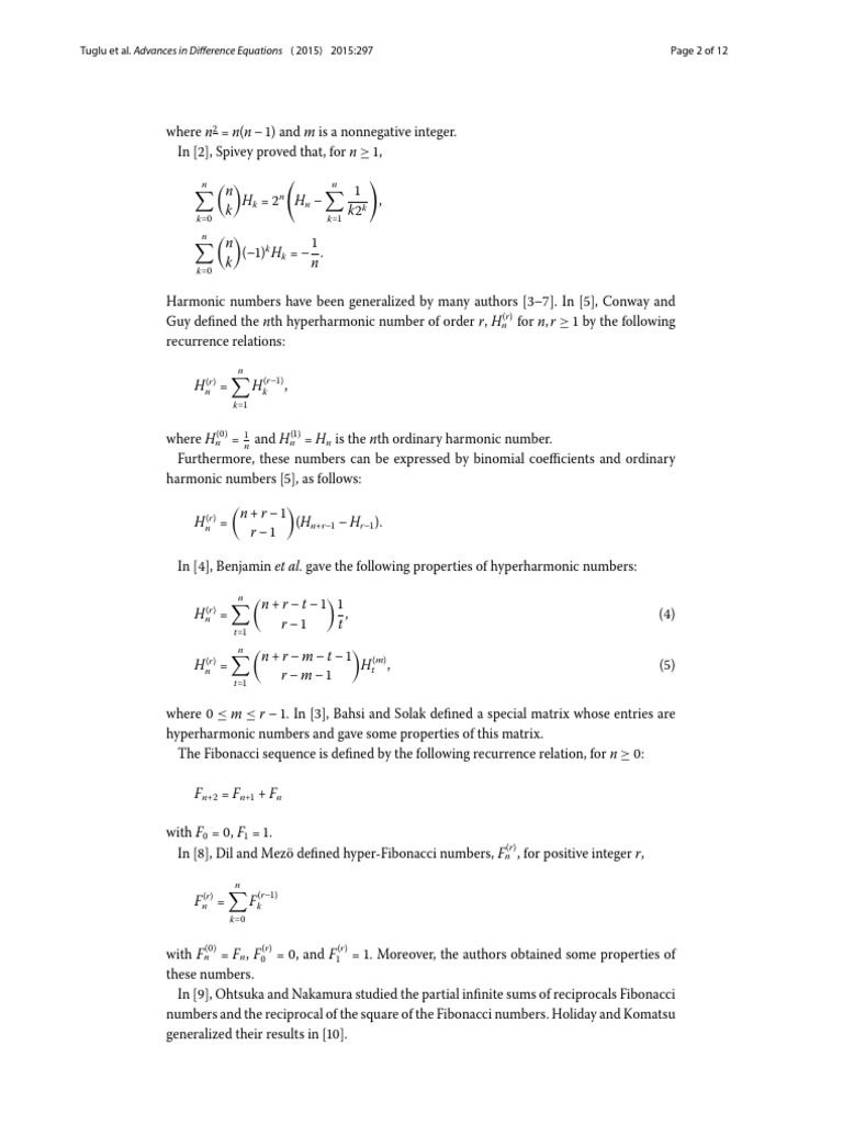 A2 OntheharmonicandhyperharmonicFibonaccinumbers Pages 3 | PDF | Recurrence Relation | Abstract ...