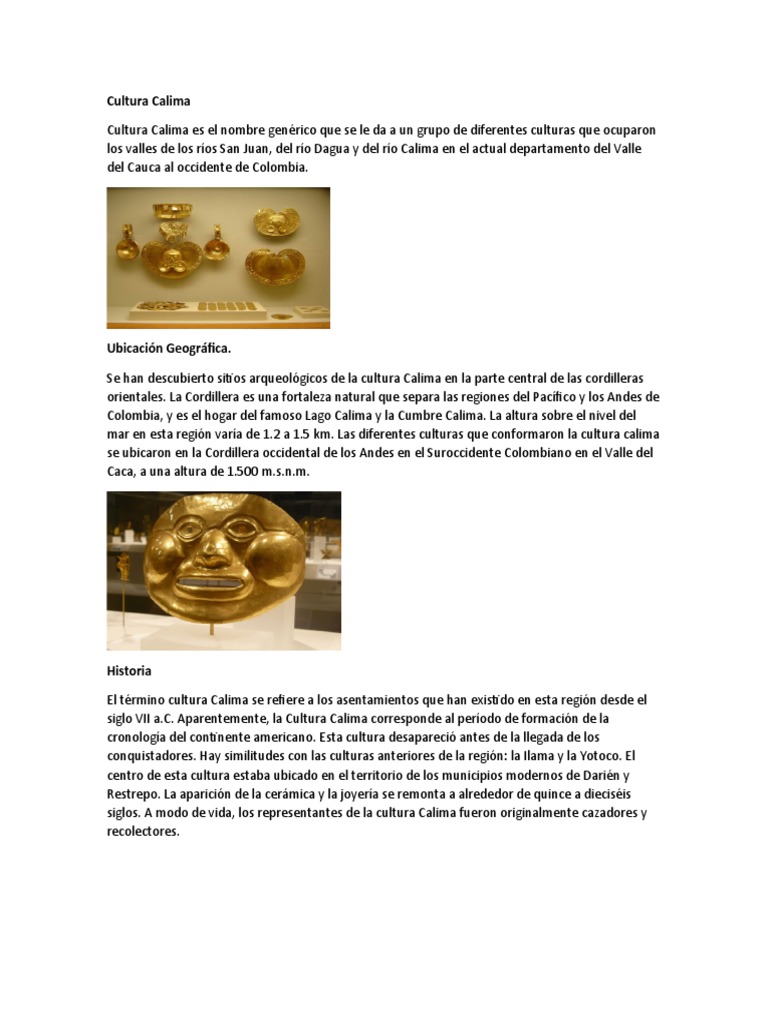 Calima Final | PDF | Agricultura | Cultura (general)