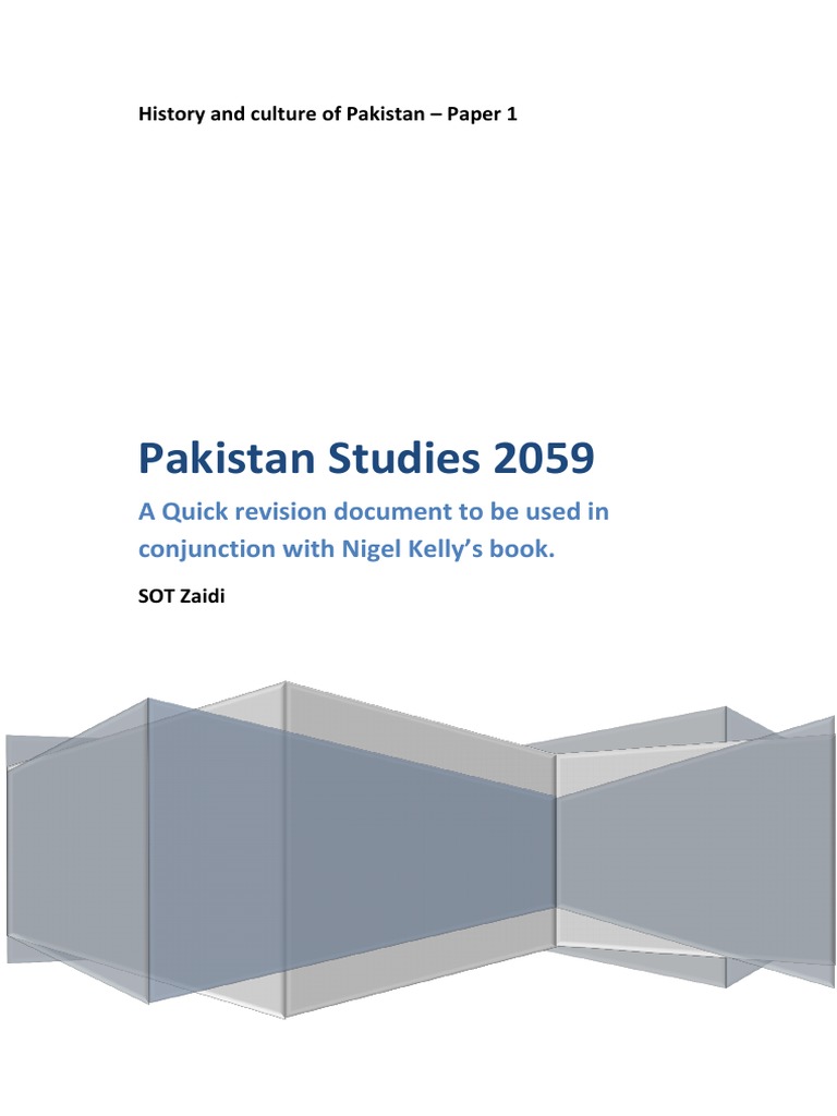 Notes For Pakistan Studies 2059 01 Updated Pdf Partition Of India