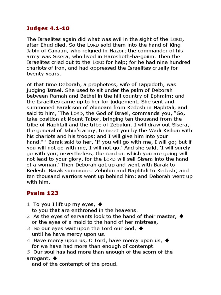 Readings | PDF | Hebrew Bible People | Ancient Israel And Judah