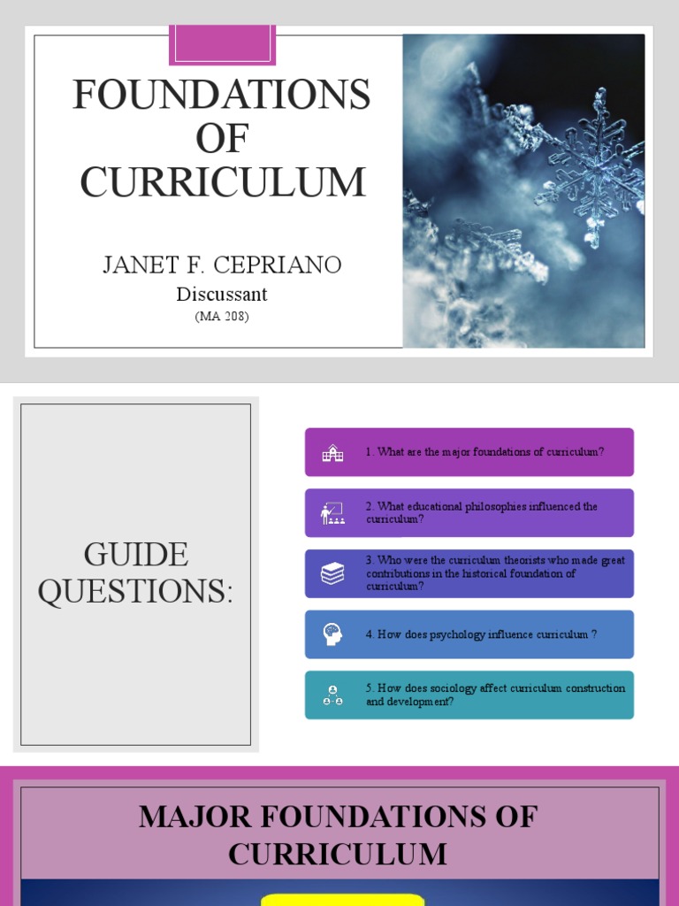 Foundations OF Curriculum: Janet F. Cepriano | PDF | Constructivism ...