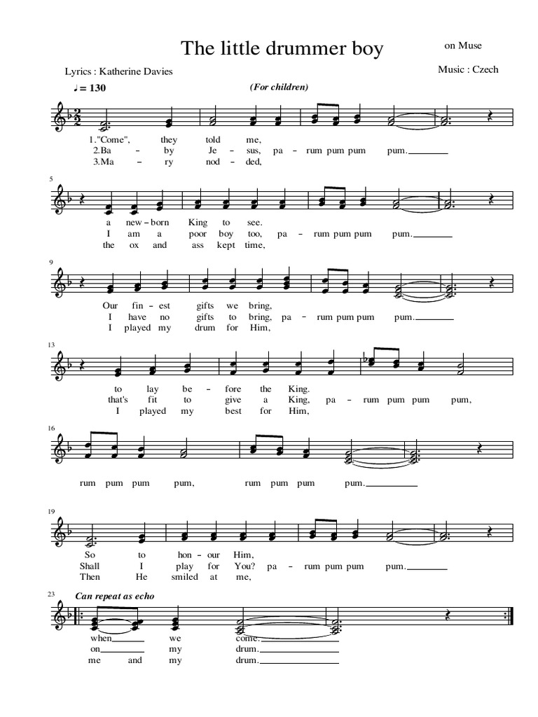 Little Drummer Boy, The - K Davies (F) (SA) (EN) PDF | PDF