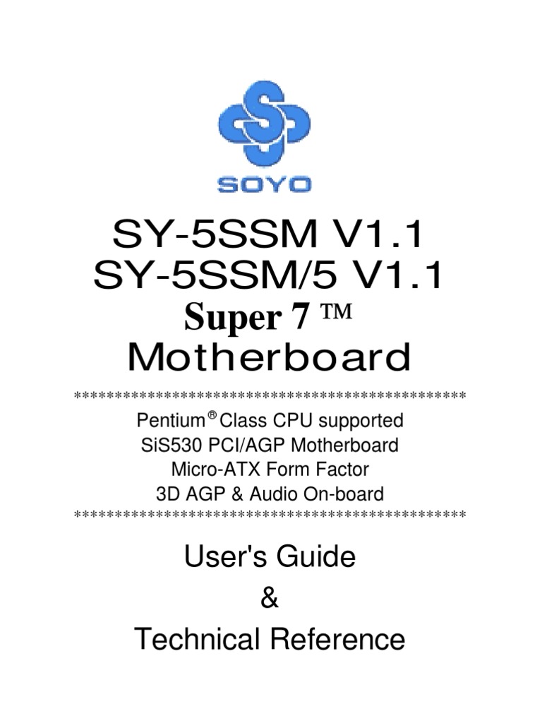 SiS 530 | PDF | Bios | Computer Engineering