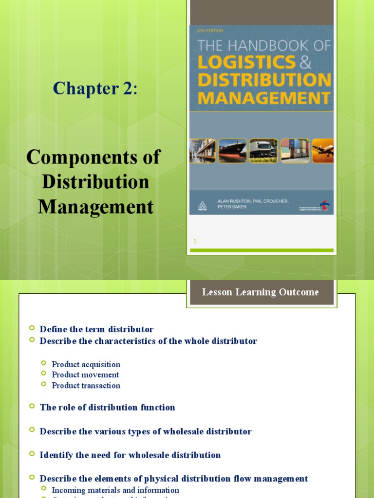 Chapter 2 Components of Distribution Management | PDF | Retail | Warehouse