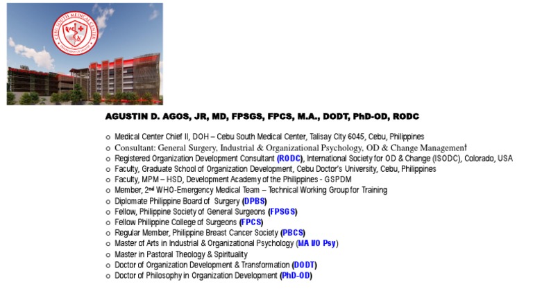 Dr. Agustin D. Agos JR Profile | PDF