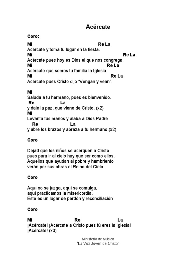 Acércate Jesed Acordes | PDF