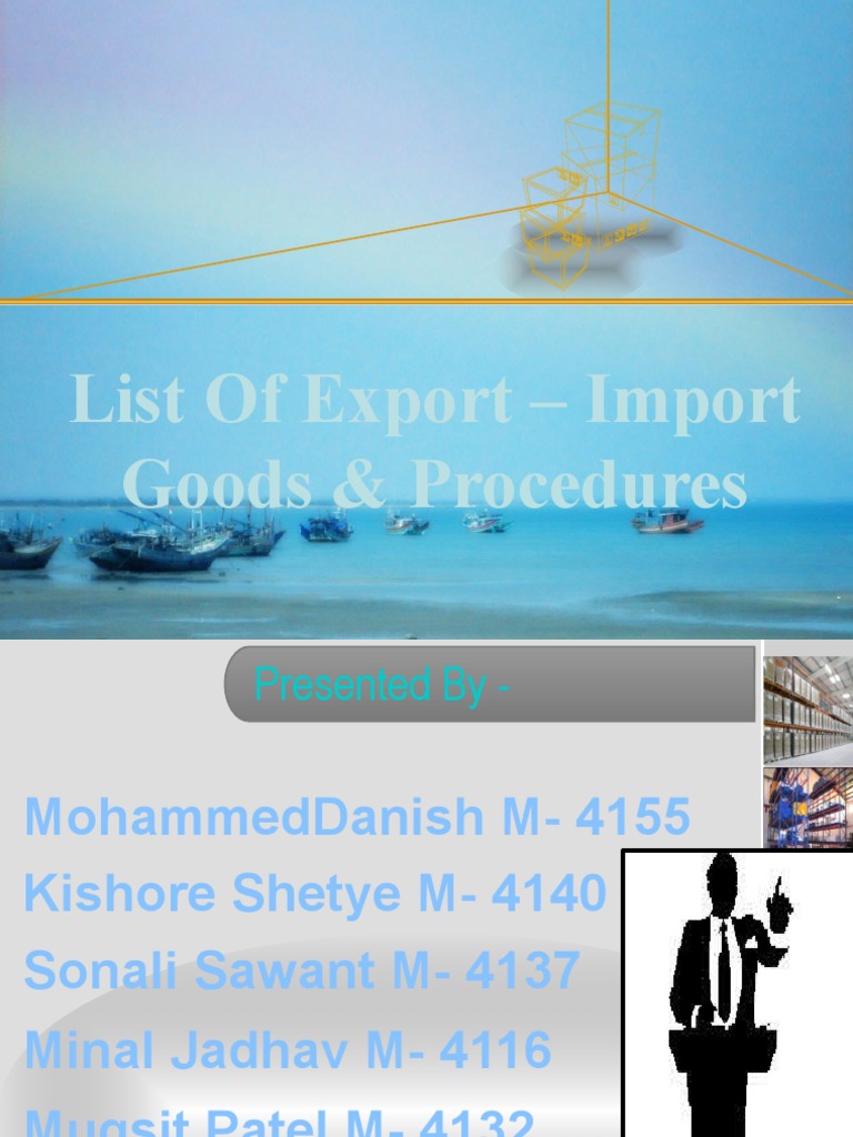 List of Export Import Goods and Procedure | PDF | Israel | World Politics