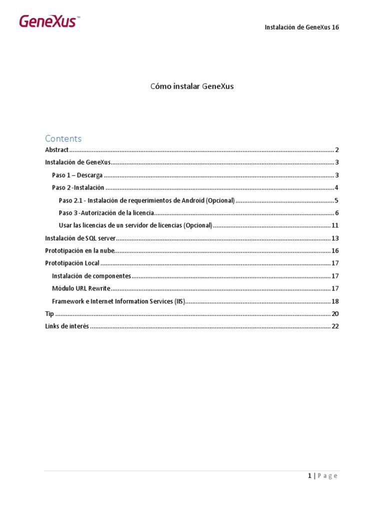 HowToInstall GeneXusFull 02 SP PDF | PDF | Servidor SQL de Microsoft | Servicios de Información ...