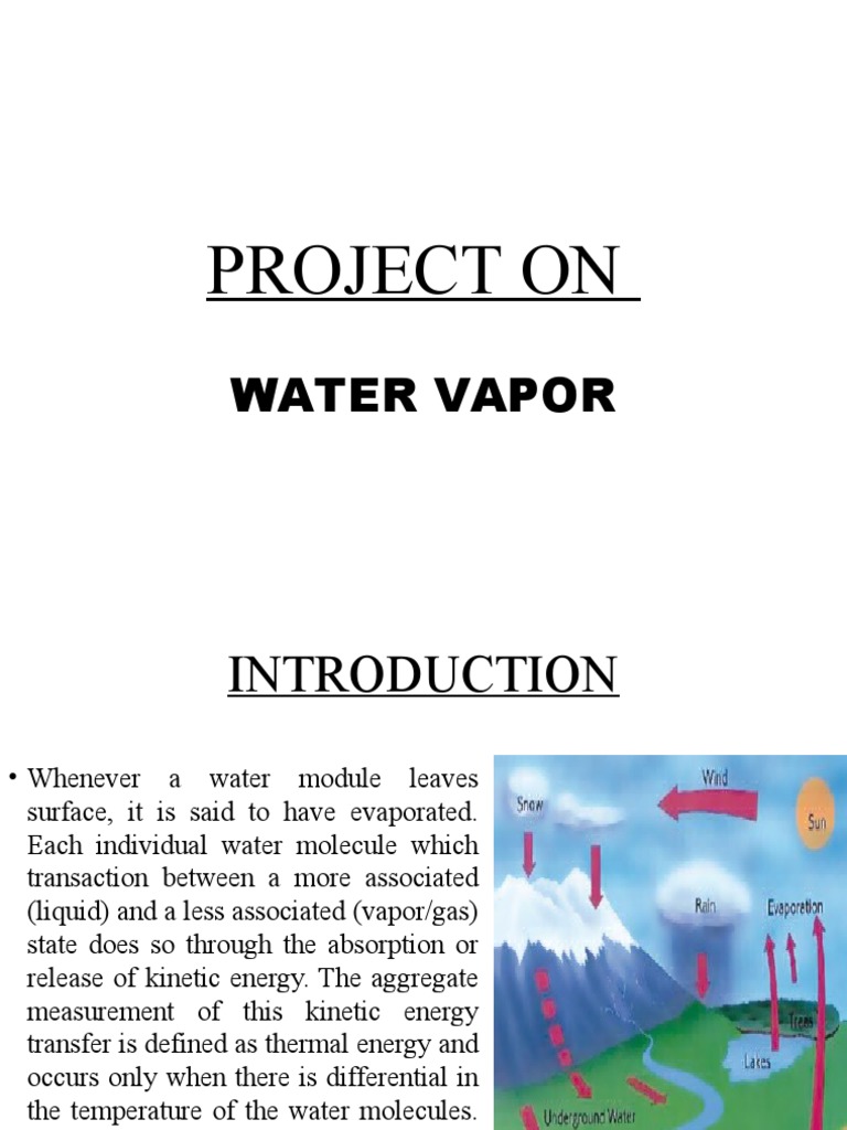 Project On: Water Vapor | PDF | Water Vapor | Humidity