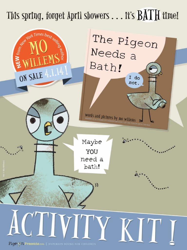 Pigeon Needs Bath Activity Kit | PDF | Children's Literature