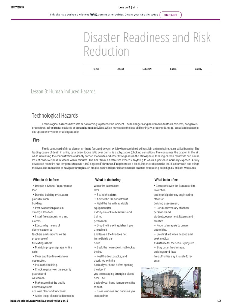 Lesson 3 - DRRR | PDF | Fires | Hazards